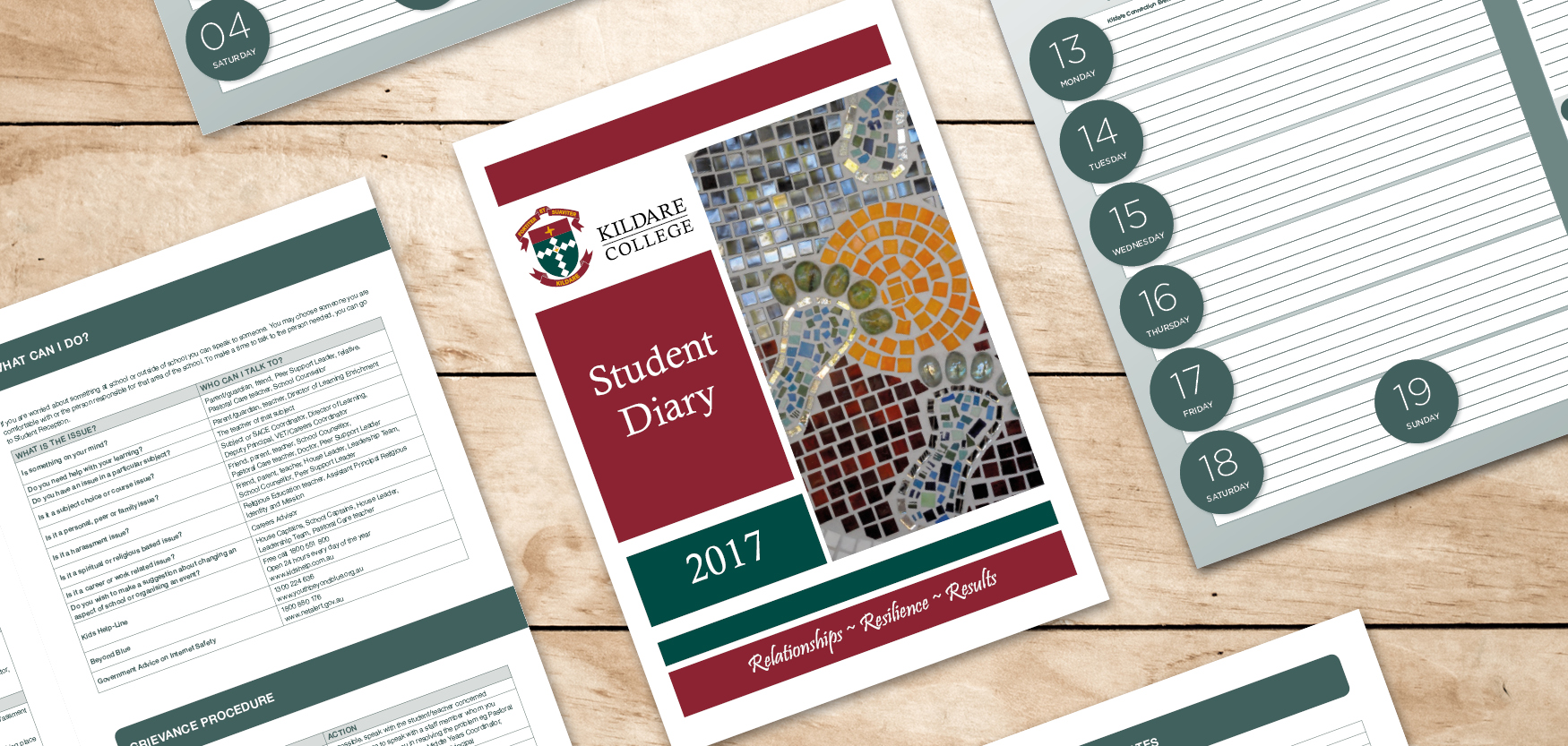 School Student Diary Design Print Testimonial Kildare College School Student Diary Design Print Testimonial Kildare College